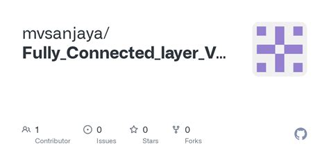 Github Mvsanjayafullyconnectedlayerverilog