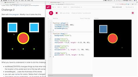 P5js Class Challenge 2 Face Program Solution Youtube