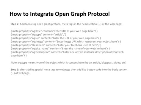 Open Graph Protocol Ppt