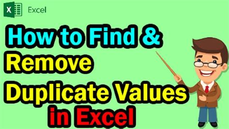 Find And Remove Duplicate Values In Ms Excel Ms Excel Training Youtube