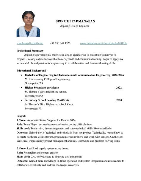 srinithi p on linkedin resumebuilding careerdevelopment