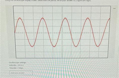 Solved Using The Oscilloscope Display Shown Determine The