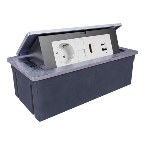 Socket Block Tabletop Built In Retractable 6 Mod Ddsb6ral Donel Download The 3d Model 50422