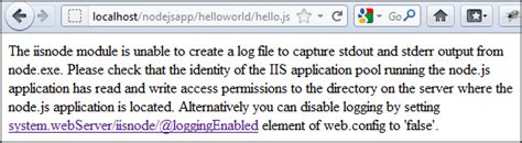 Installing And Running Nodejs Application With Iisnode