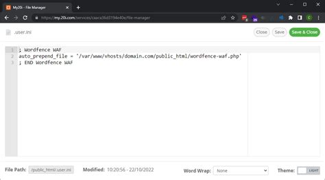 Error 500 After Migrating A Wordpress Website Using Wordfence 20i Support Database