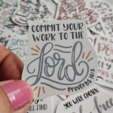 Bible Verse Sticker Pack 4 I 25 Stickers I Bible Stickers Christian