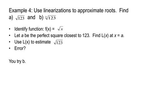 Ppt 4 5 Linearization And Newtons Method Powerpoint Presentation Id 634665