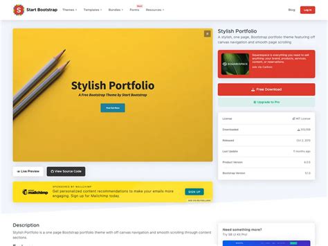 Startbootstrap Stylish Portfolio Bootstrap Templates And Themes