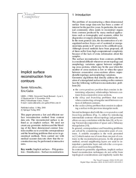 pdf implicit surface reconstruction from contours eric galin