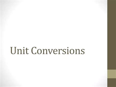 PPT Unit Conversions PowerPoint Presentation Free Download ID 5414832