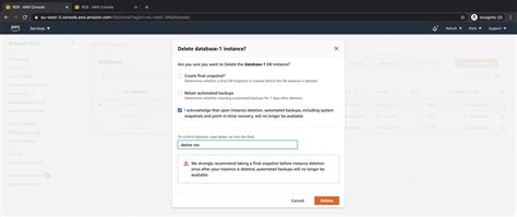 How To Take And Restore A Snapshot On Aws Rds Mysql Instance