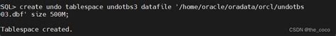 切换数据库的undo表空间为undotbs3 Csdn博客