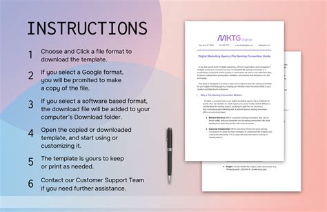 Digital Marketing Agency File Naming Convention Guide Template In Word PDF Google Docs