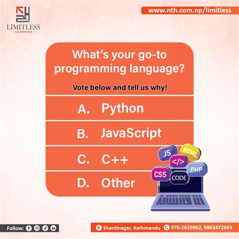 Nth Limitless Learning On Linkedin Programminglanguages Python Javascript C Techpoll