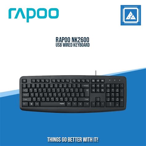 Rapoo Nk2600 Usb Wired Keyboard Black Bluearm Computer Store