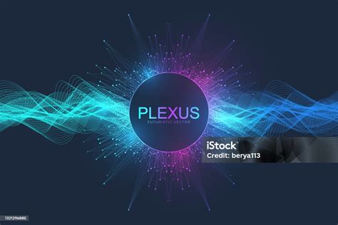 Abstract Plexus Background With Dynamic Particles Wave Flow Plexus Stream Background 3d Data