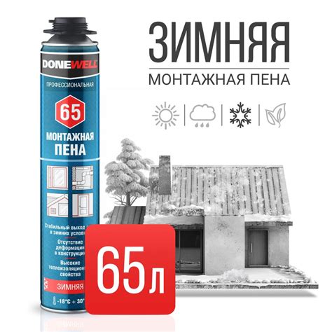 Профессиональная монтажная пена DONEWELL "Профессиональная зимняя 65 ...