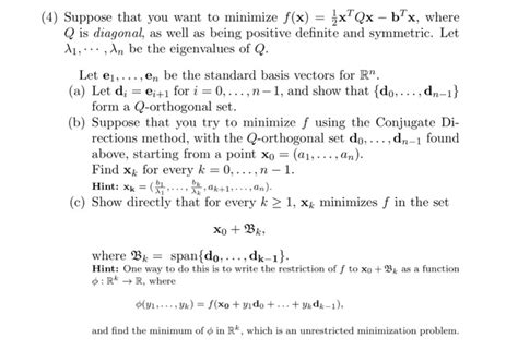 solved suppose that you want to minimize f x 1 2 x t qx