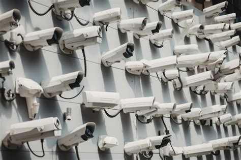 Premium Ai Image Lots Of Cctv Security Cameras Monitoring A City
