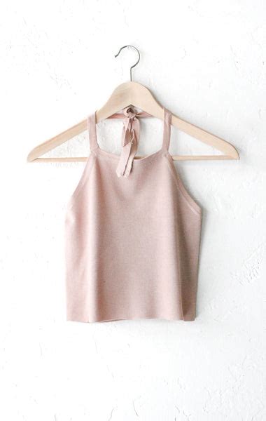 Knit Halter Crop Top Twig Nyct Clothing
