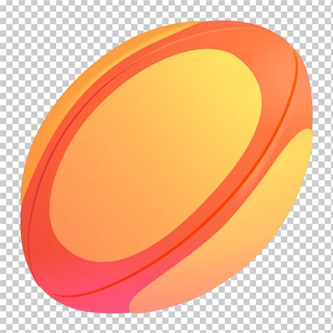 Rugby Football Emoji Colorful Orange And Yellow Ball Png Clipart