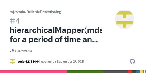 Hierarchicalmappermdsrun For A Period Of Time And Report An Error
