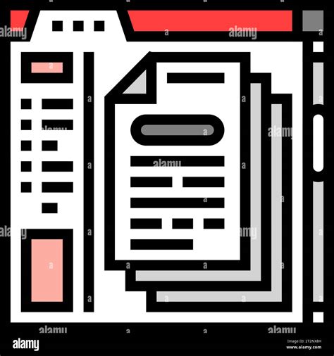 Api Documentation Technical Writer Color Icon Vector Illustration Stock