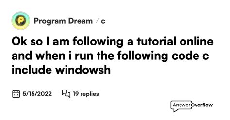 Ok So I Am Following A Tutorial Online And When I Run The Following