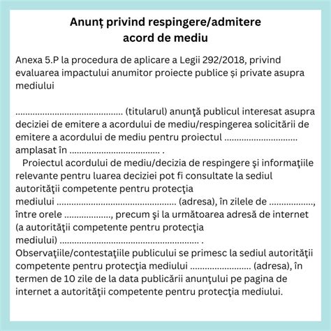 Model Acord De Mediu