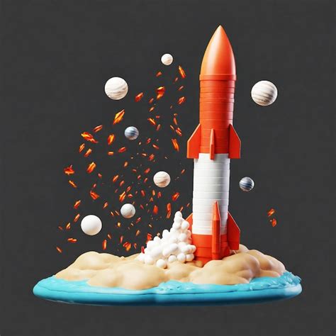Rocket 3d Model School Project Rocket Model Rocket Luanching Model Rocket Business Concept