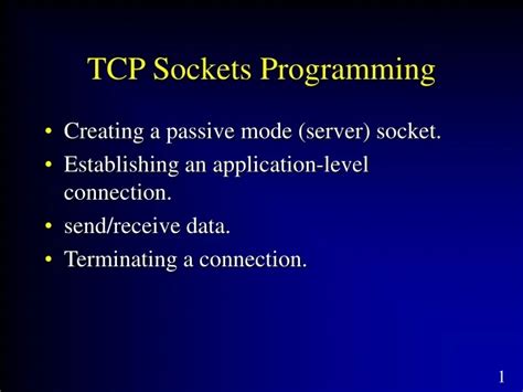 Ppt Tcp Sockets Programming Powerpoint Presentation Free Download Id 9298803