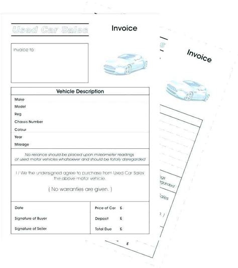 37 Standard Motor Vehicle Invoice Template Layouts With Motor Vehicle