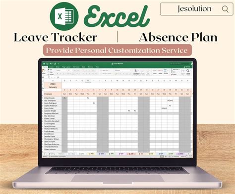 Leave Tracker Excel Template 100 Employee Absence Tracker Leave Planner Annual Leave Sick