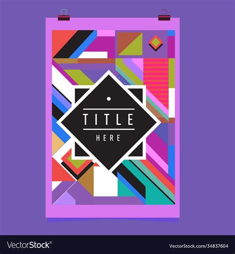 Abstract Colorful Geometric Pattern Background Vector Image