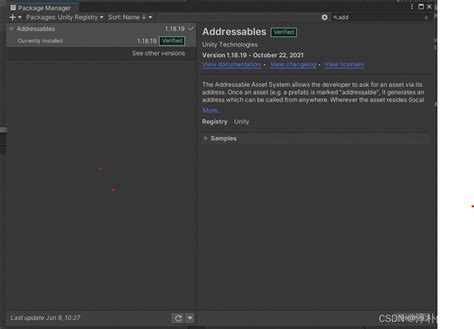 【unity使用addressables制作资源热更实时动态热更基本记录】unity Addressable 热更新 Csdn博客