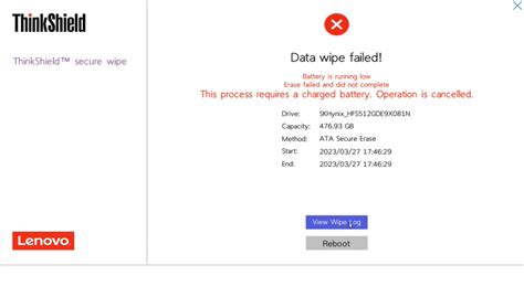 Thinkshield Secure Wipeを使用する Lenovo Tech ブログ