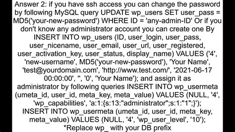 Reset Wordpress Password On Aws Lightsail Youtube