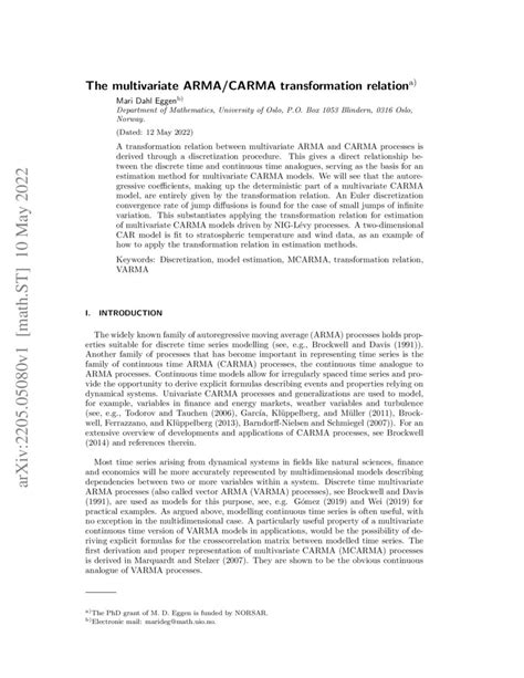 The Multivariate Armacarma Transformation Relation Deepai