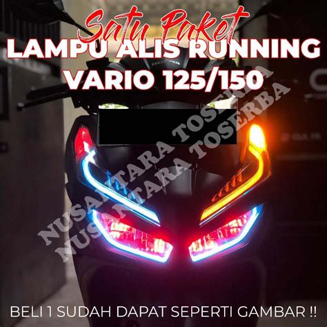 Jual Satu Set Lampu Led Drl Running Alis Vario Gratis Devil Eye Shopee Indonesia