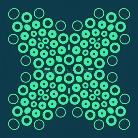 Abstract Composition Of A Pattern Of Green Circles 3d Rendering