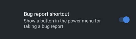 how to enable the android power button bug report