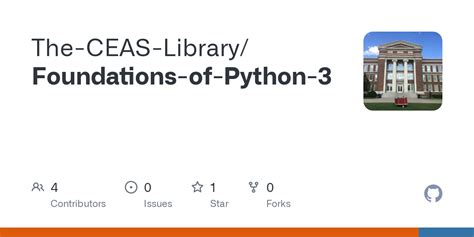 github the ceas library foundations of python 3