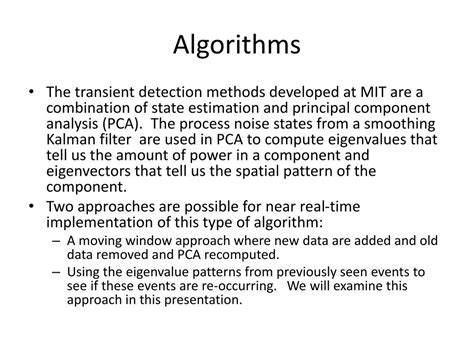 Ppt “real Time” Transient Detection Algorithms Powerpoint