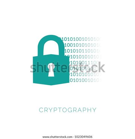 cryptography concept lock binary code simple stock vector royalty free