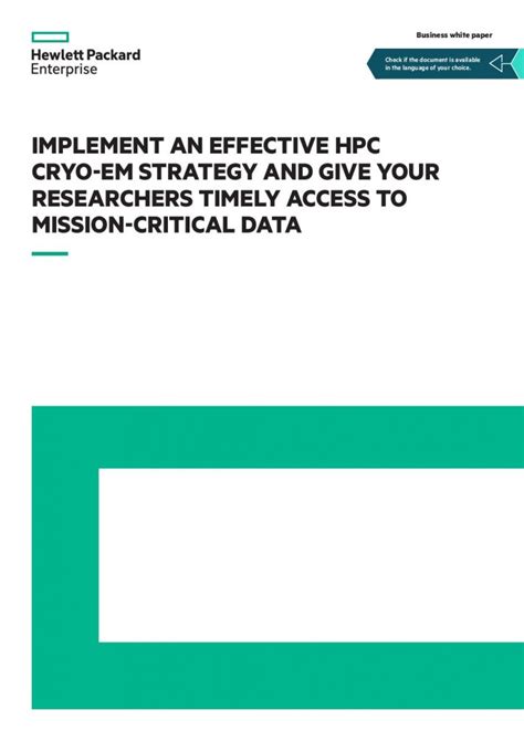 Download Implement An Effective Hpc Cryo Em Strategy And Give Your Researchers Time Whitepaper