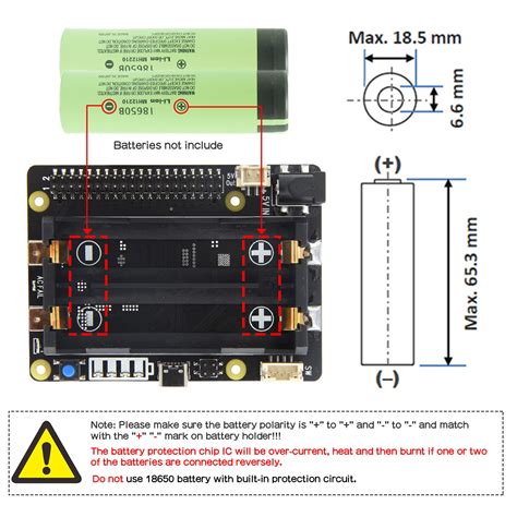 GetUSCart Geekworm For Raspberry Pi UPS X728 Max 5 1V 6A 18650 UPS Power Management Board
