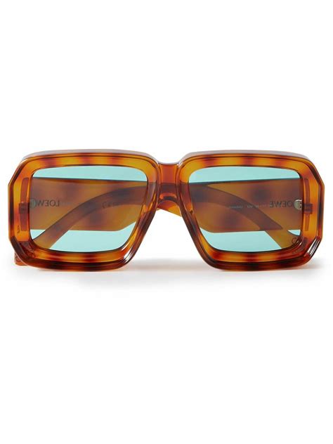 Loewe Paulas Ibiza Oversized D Frame Tortoiseshell Acetate Sunglasses Loewe