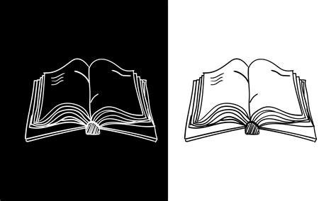 Open Book On Black Or White Background Back To School 11514715 Vector