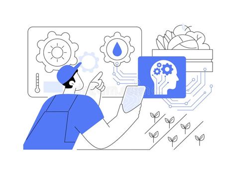 Ai Optimized Crop Yield Prediction Abstract Concept Vector Illustration Stock Vector