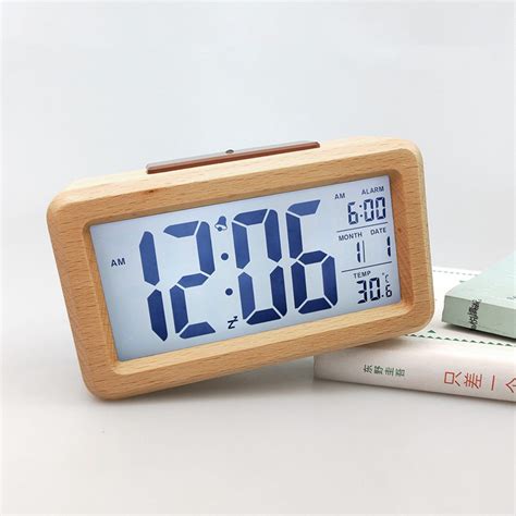 Led Alarm Clock Wooden LED Digital Alarm Clock Di Grandado